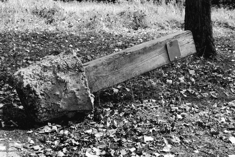 Broken signpost stock image. Image of redway, tree, concrete - 76509387