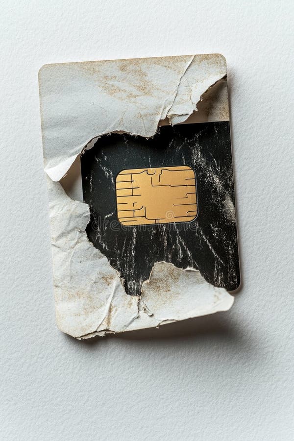 A Broken SIM Card Sitting on a Piece of Paper, Useful for Illustrating ...