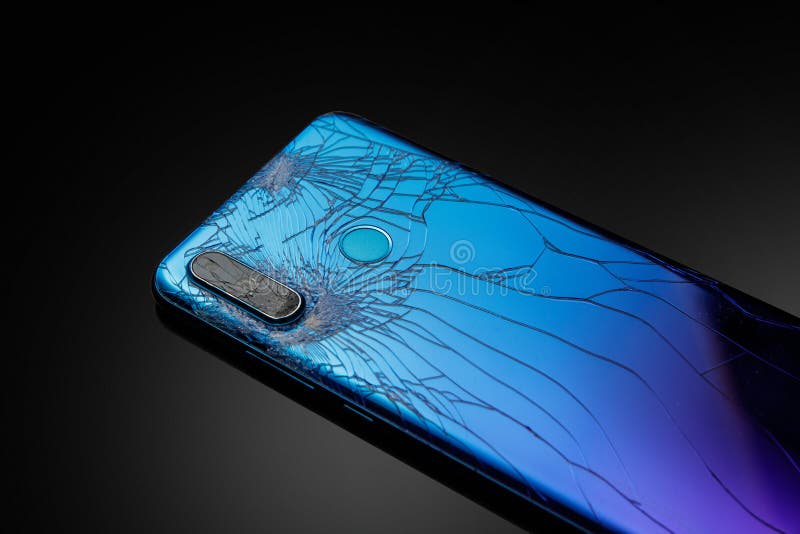 Broken Smartphone. Mobile Phone with a Broken Camera. Stock Photo ...
