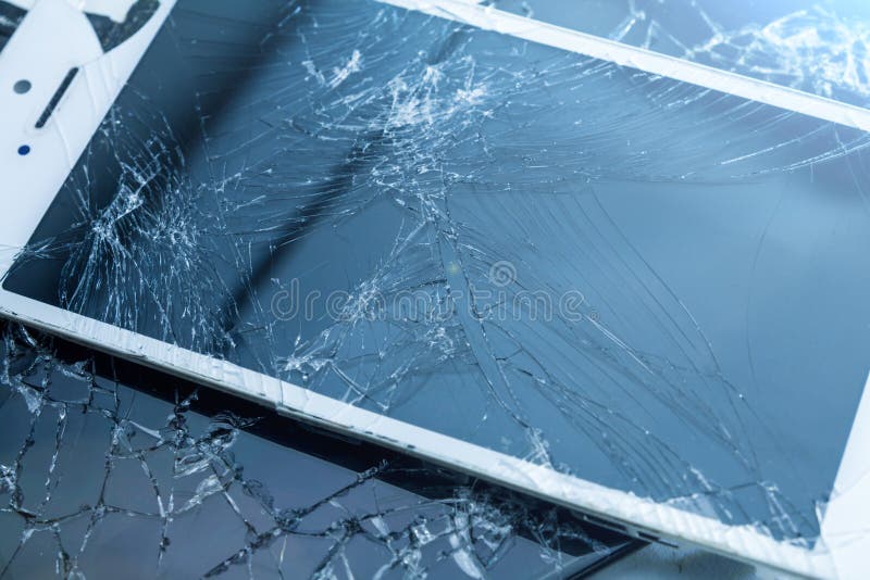 Broken Smartphone Screen, for Background, Copy Space Stock Photo ...