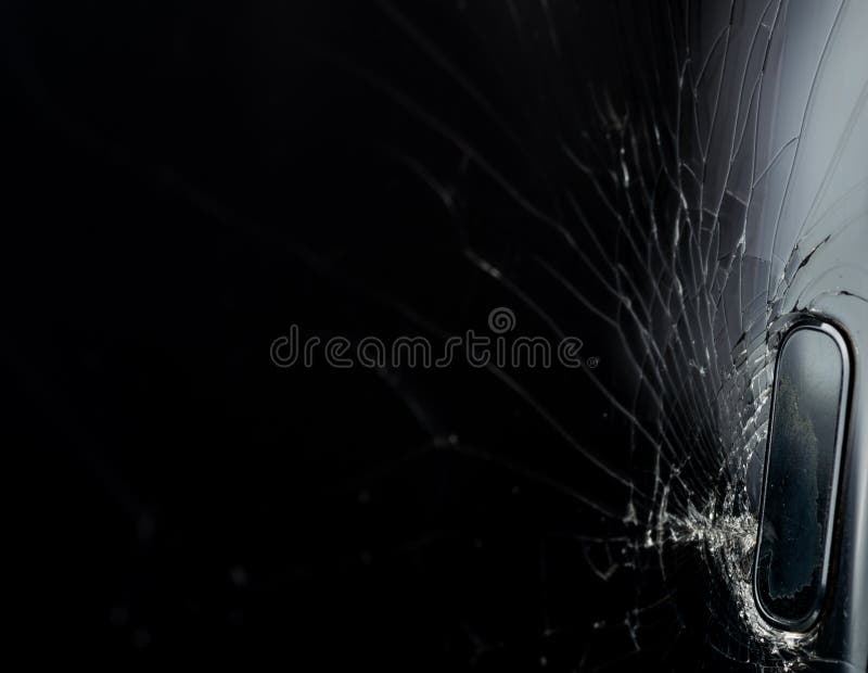 Broken Smartphone Screen, Cracks and Shattered Glass Under Various Eels ...