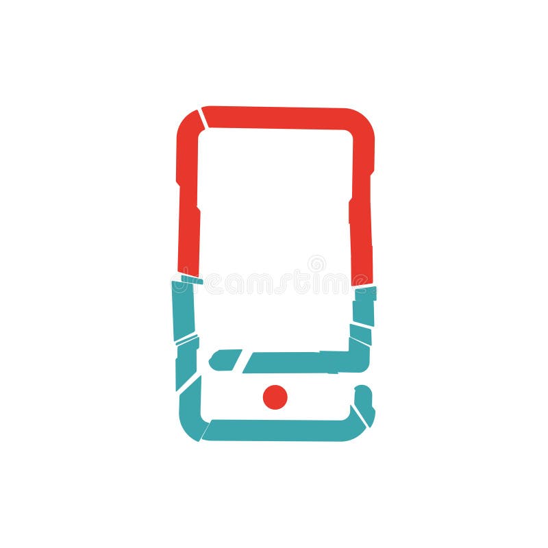 Broken Smartphone Screen Vector Icon. Stock Vector - Illustration of ...