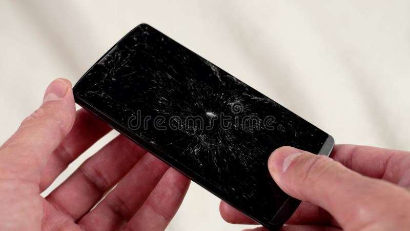 Broken Smartphone Display. Touch Screen Repair. Removes Broken Phone ...