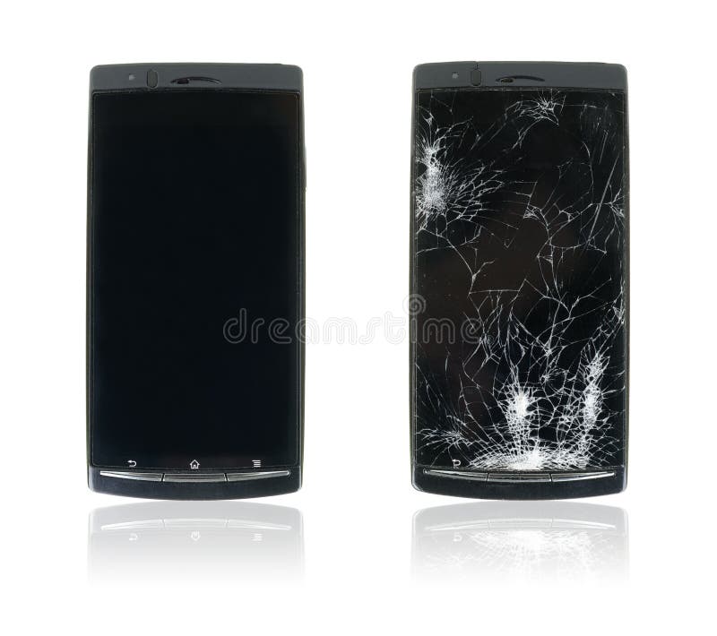 Dropped Smartphone with Cracked Display Stock Image - Image of macro ...