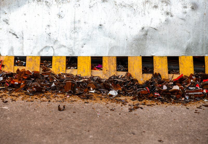 Broken Smashed Beer Bottles on the Ground Stock Image - Image of broken ...