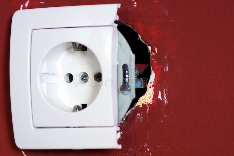 Broken socket stock photo. Image of cement, danger, equipment - 66839568