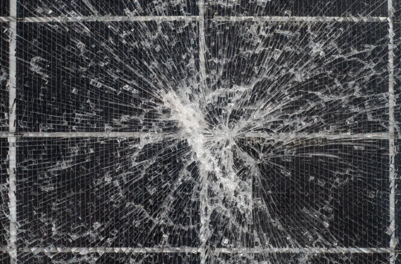 Broken Solar Panels , Solar Cell Glass Damage Stock Image - Image of ...