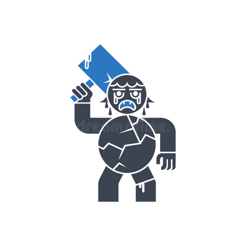 Broken Spirit Icon stock vector. Illustration of broken - 376289516