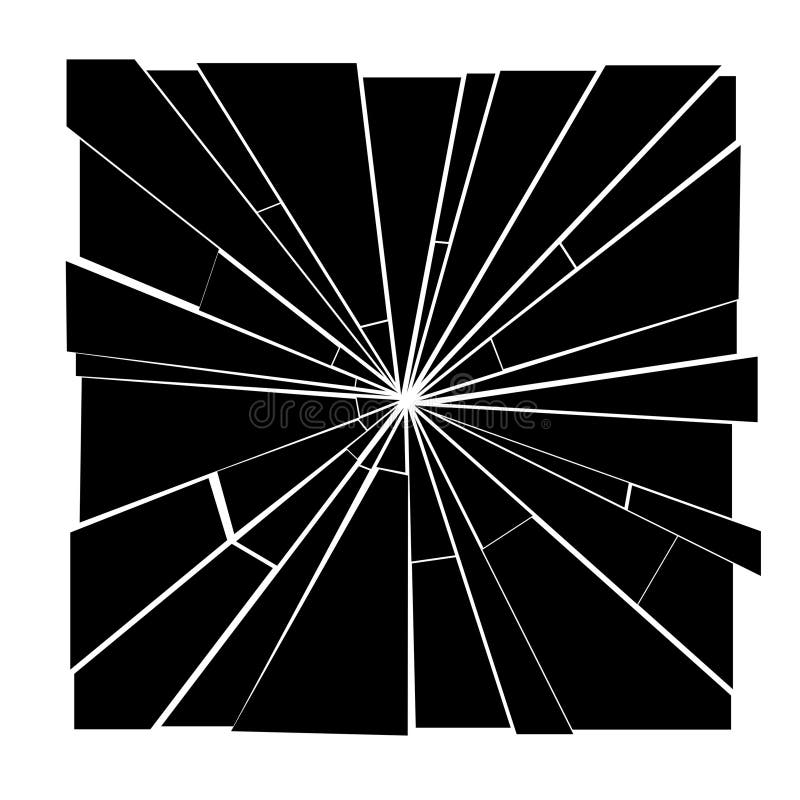 Broken Square Glass Pane Vector Illustration Stock Vector ...