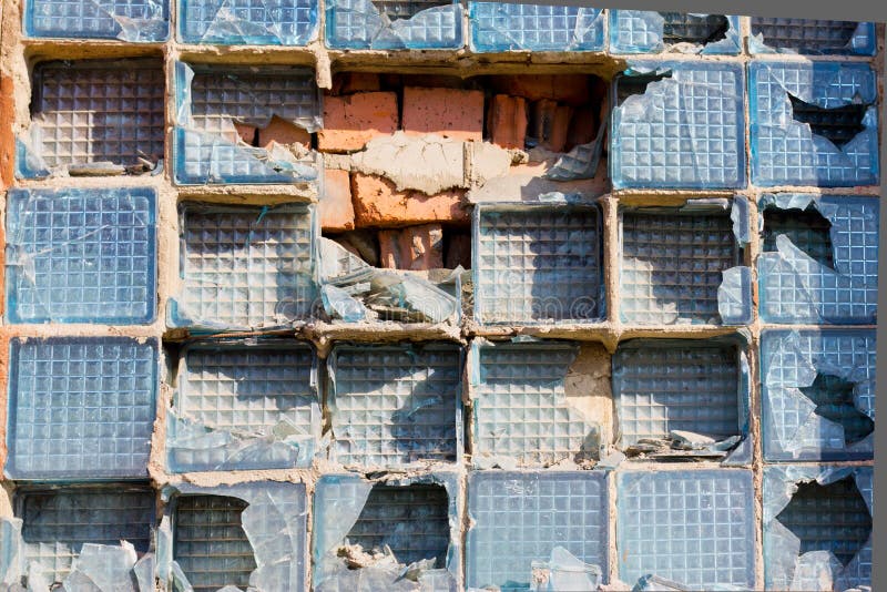 Broken Square Of Glass In A Window Box Stock Image - Image of textured ...