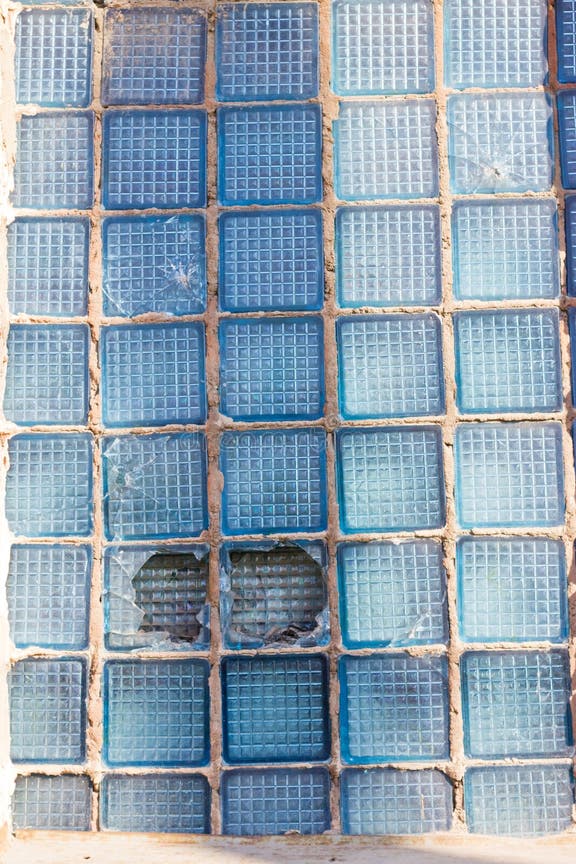 Broken Square of Glass in a Window Box Stock Photo - Image of ...