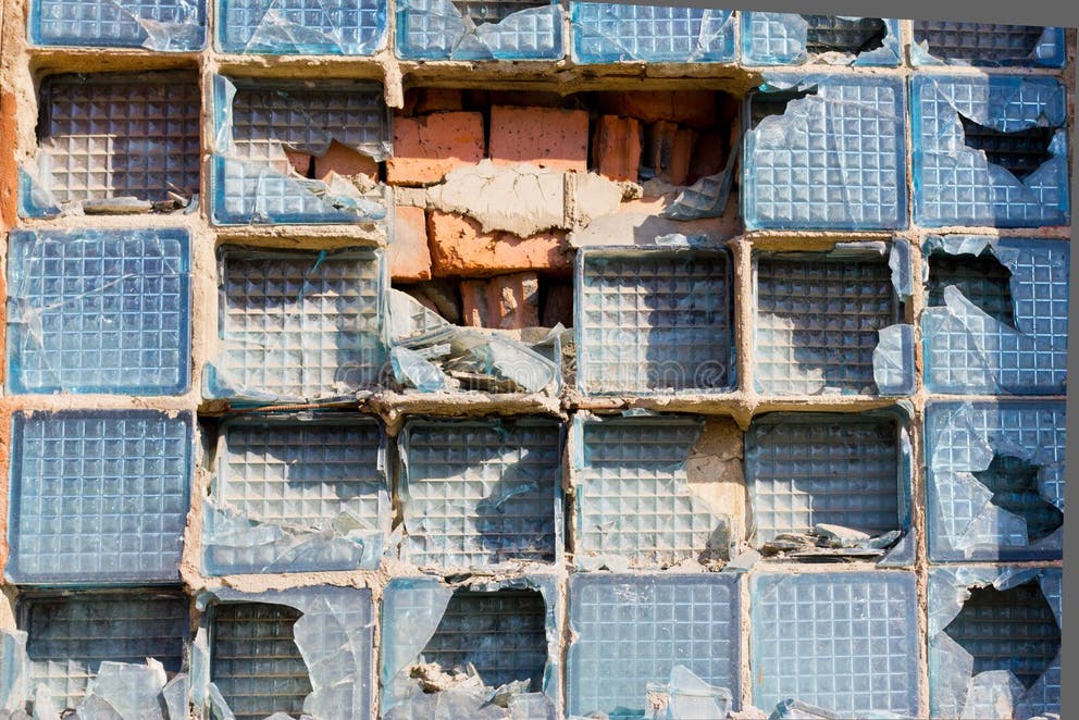 Broken Square of Glass in a Window Box Stock Photo - Image of square ...