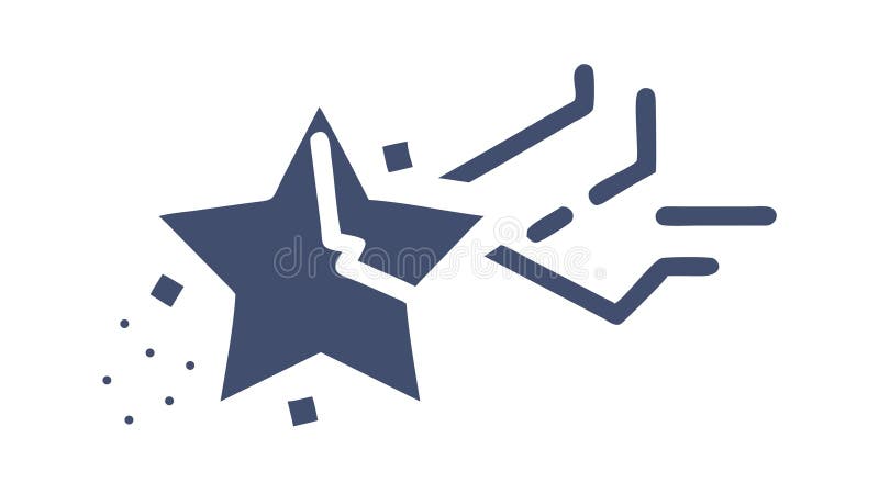 Broken Star Icon, Failure and Disappointment Symbol, Vector Design ...