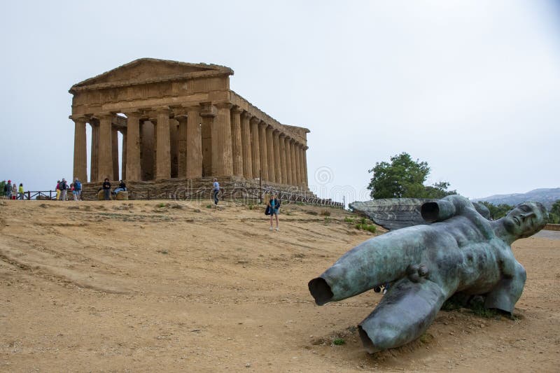 Broken Statue of Icarus stock photo. Image of landmark - 298310506