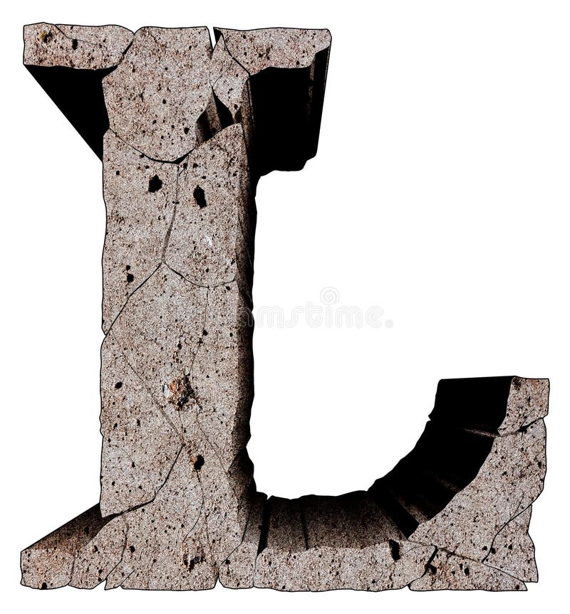 Broken Stone Alphabet.Art Font. Stock Illustration - Illustration of ...