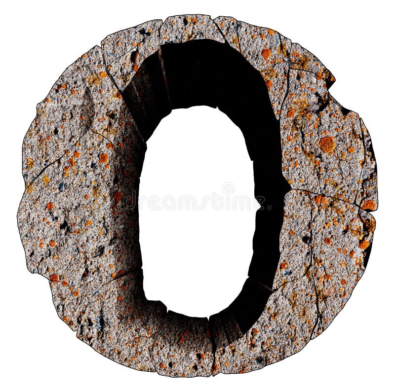 Broken Stone Grunge Font Isolated on White Background. Stock ...