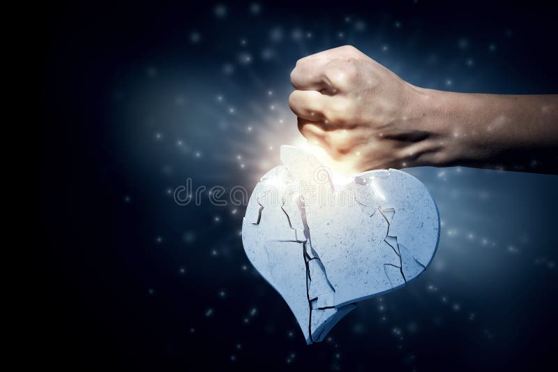 Broken stone heart stock image. Image of relationship - 62168685