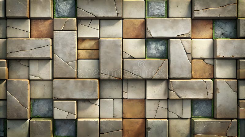 Broken Stone Tiles Cracked Surface Patterns Rustic Texture Stock ...