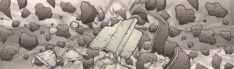 Broken stones background stock illustration. Illustration of banner ...