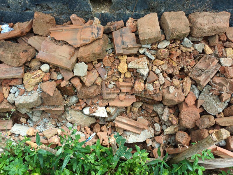 Broken Stones, Broken Bricks, Bricks , Stones Stock Photo - Image of ...