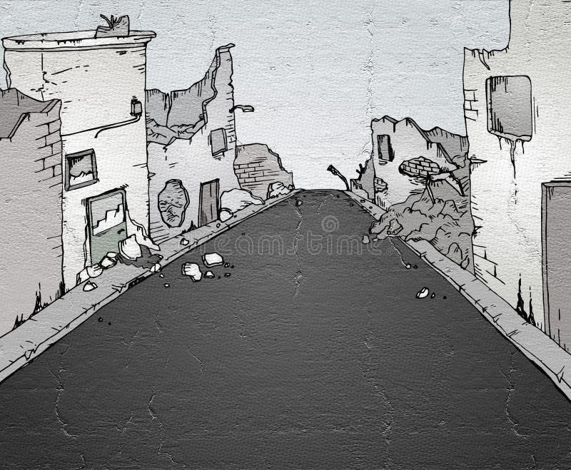 Broken city stock illustration. Illustration of apocalypse - 78944578