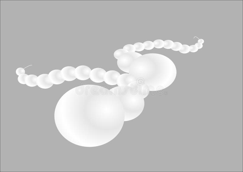 Broken string of pearls stock illustration. Illustration of gift - 19260957