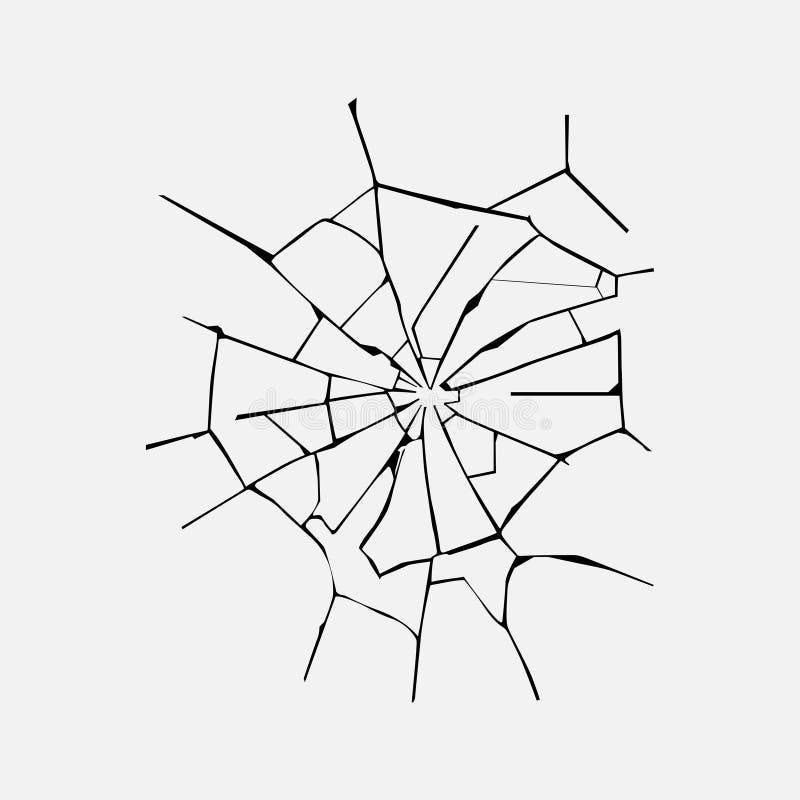 Broken Surface Vector Illustration. Break Silhouette Stock Vector ...