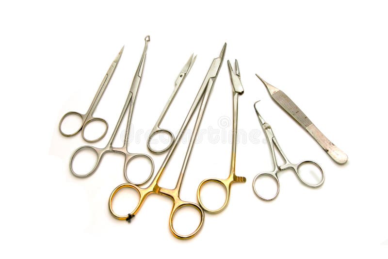 Broken Surgical Instruments Isolate Stock Image - Image of instruments ...