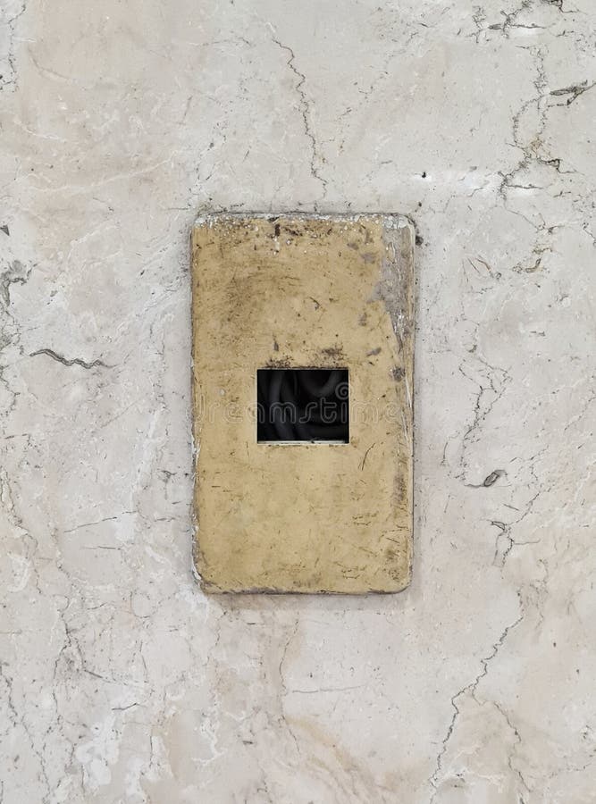 Broken Switch Board on Old Marble Wall Stock Photo - Image of voltage ...