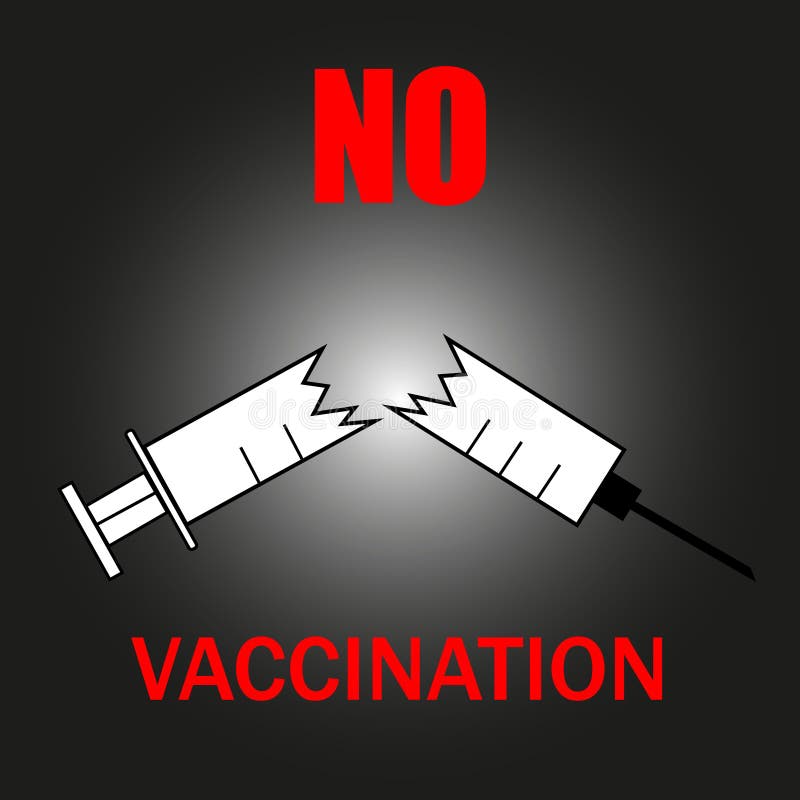 Broken Syringe on Black Background Stock Vector - Illustration of ...