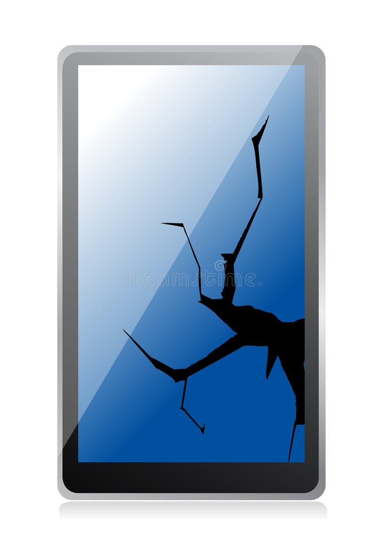 Tablet Broken Screen Stock Illustrations – 1,260 Tablet Broken Screen ...