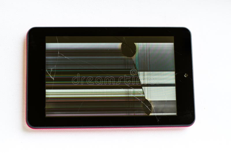 Broken tablet stock image. Image of destroyed, tablet - 42584203
