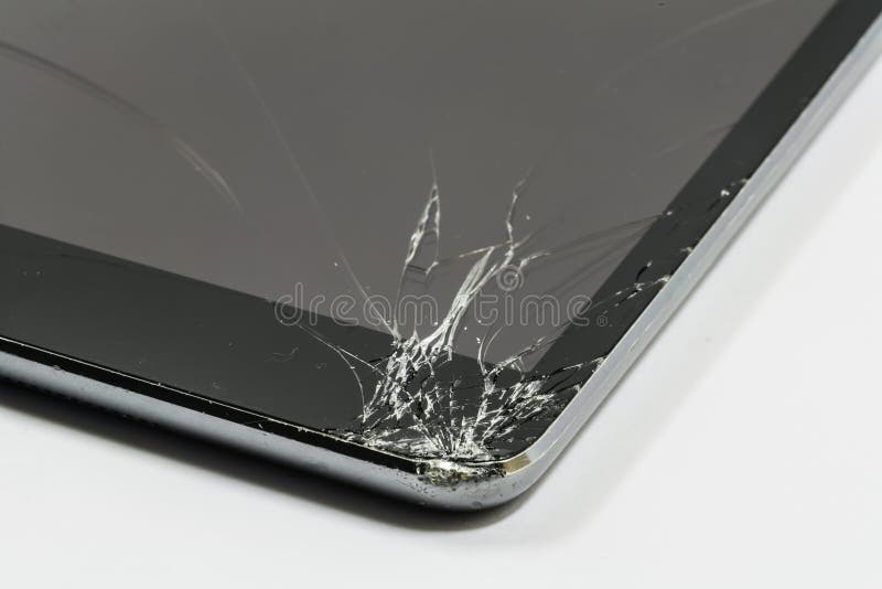 Broken tablet stock image. Image of corner, technology - 50659493