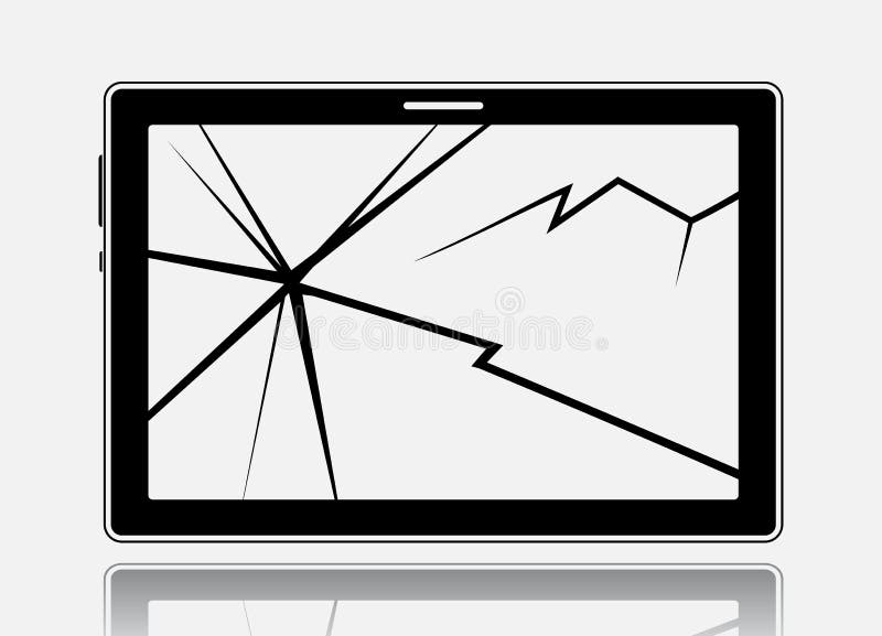 Tablet Broken Screen Stock Illustrations – 1,260 Tablet Broken Screen ...