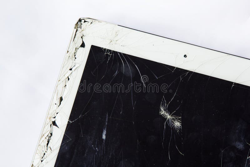Broken tablet. stock photo. Image of equipment, glass - 60698440