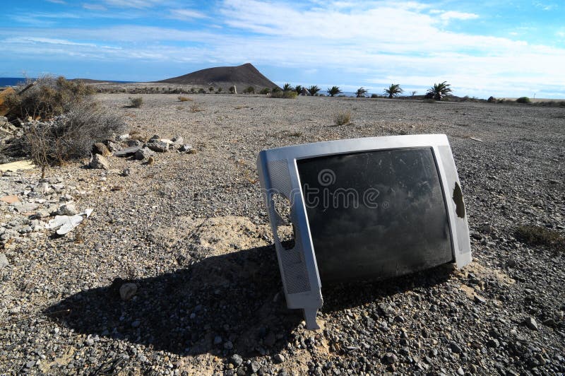 Broken Television stock photo. Image of retro, technology - 34152802