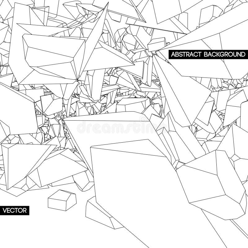 Broken Texture. Abstract Background Stock Vector - Illustration of line ...