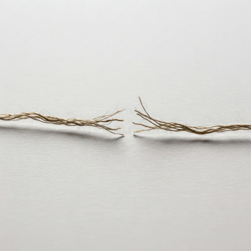 Broken Thread on a Light Background. Stock Image - Image of minimalism ...
