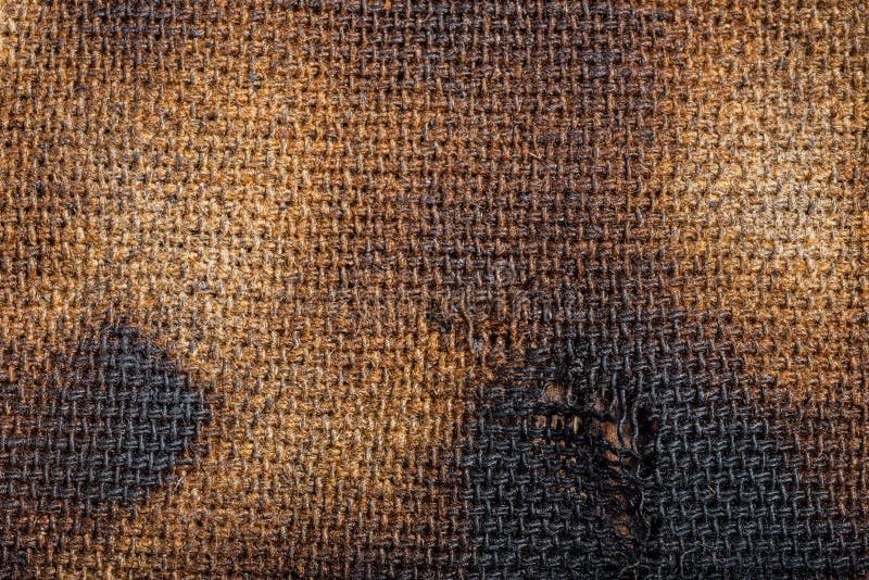 Broken Thread Structure- Burnt Canvas Stock Photo - Image of pattern ...