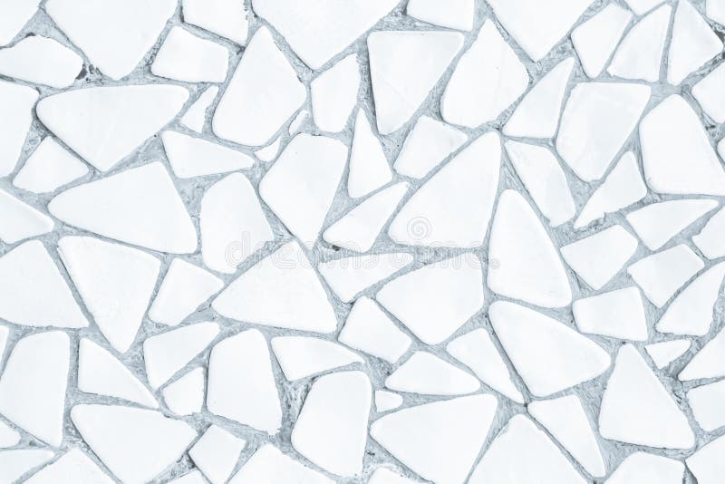 Broken Tiles Mosaic Seamless Pattern. White and Grey the Tile Wa Stock ...