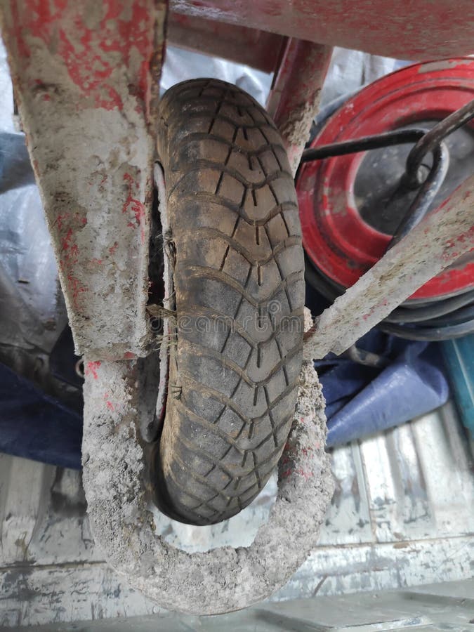 Broken Tire that Causes a Hazard Stock Image - Image of damaged, engine ...
