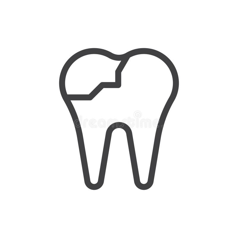 Broken Tooth Icon - Damage Teeth Icon Stock Vector - Illustration of ...