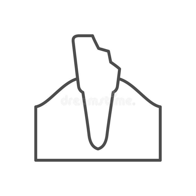 Broken Tooth Line Outline Icon Stock Vector - Illustration of healthcare, human: 257280712