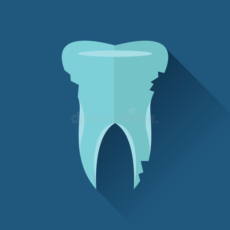 Broken Tooth. Vector Illustration Decorative Design Stock Vector ...