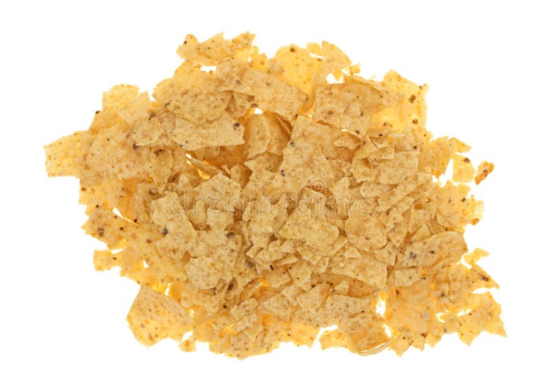 Broken Tortilla Chips On A White Background Stock Image - Image of food ...