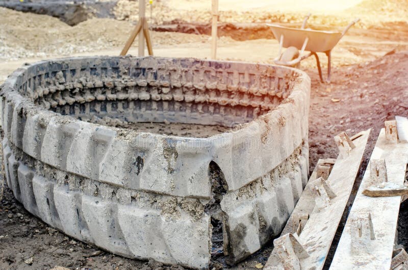 Broken Track for Excavator on Construction Site Stock Photo - Image of ...