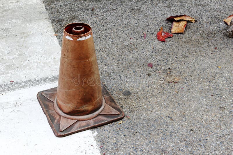Broken traffic cone stock photo. Image of broken, rough - 49616718