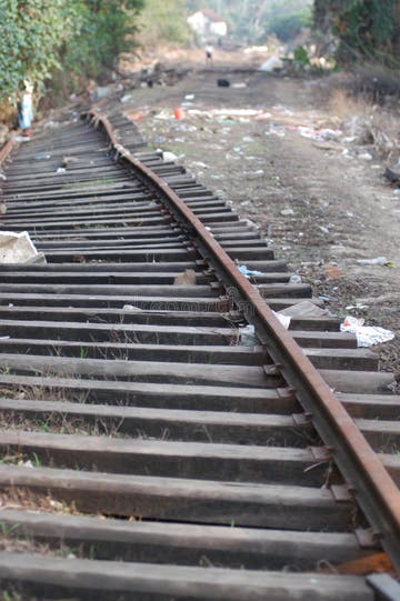 Broken Train Tracks editorial photography. Image of asia - 7727552