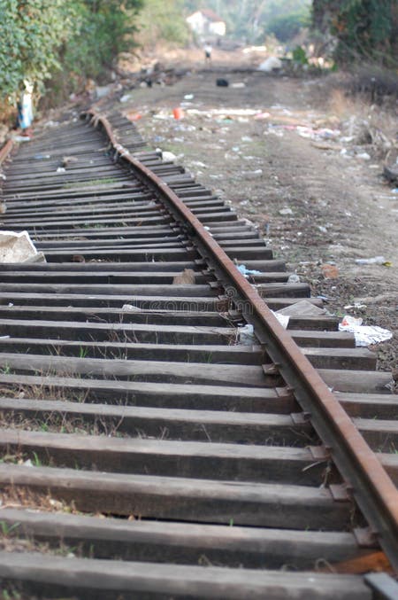 Broken Train Tracks editorial photography. Image of asia - 7727552