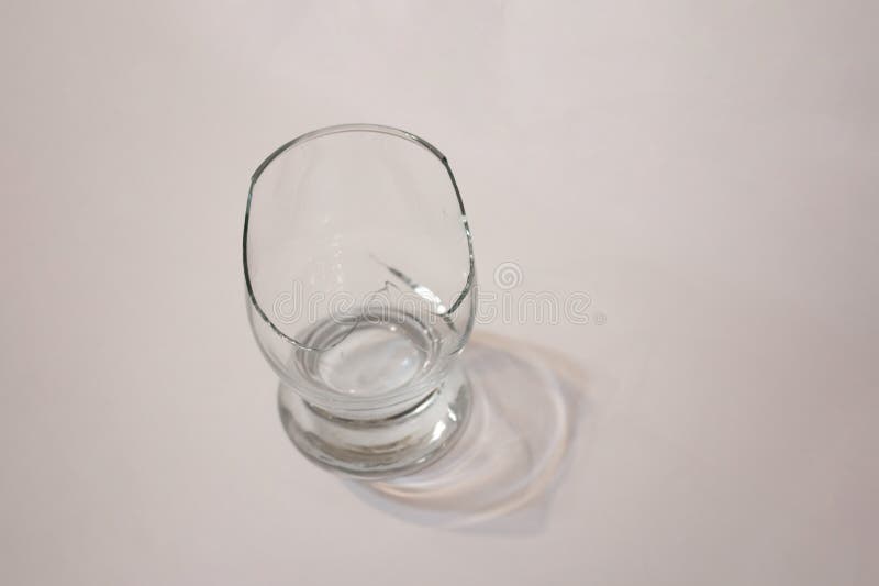 Broken Transparent Drinking Glass in the Kitchen Stock Image - Image of ...